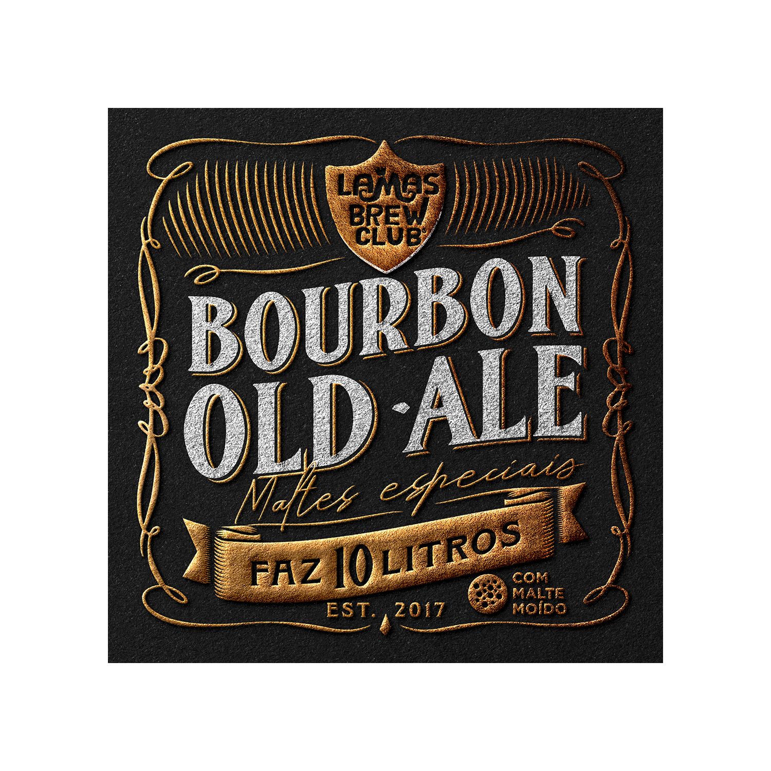 Kit Bourbon Old Ale - 10 litros com malte em grãos | Lamas Brew Club