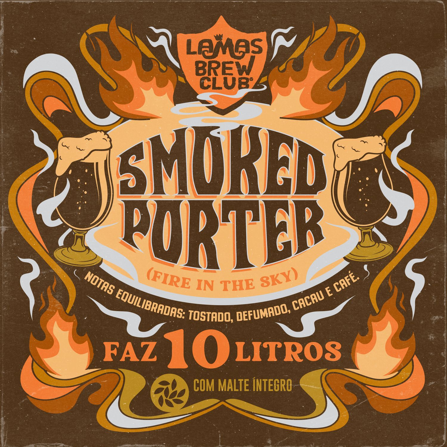Kit Smoked Porter - 10 litros com Malte Grãos | Lamas Brew Club