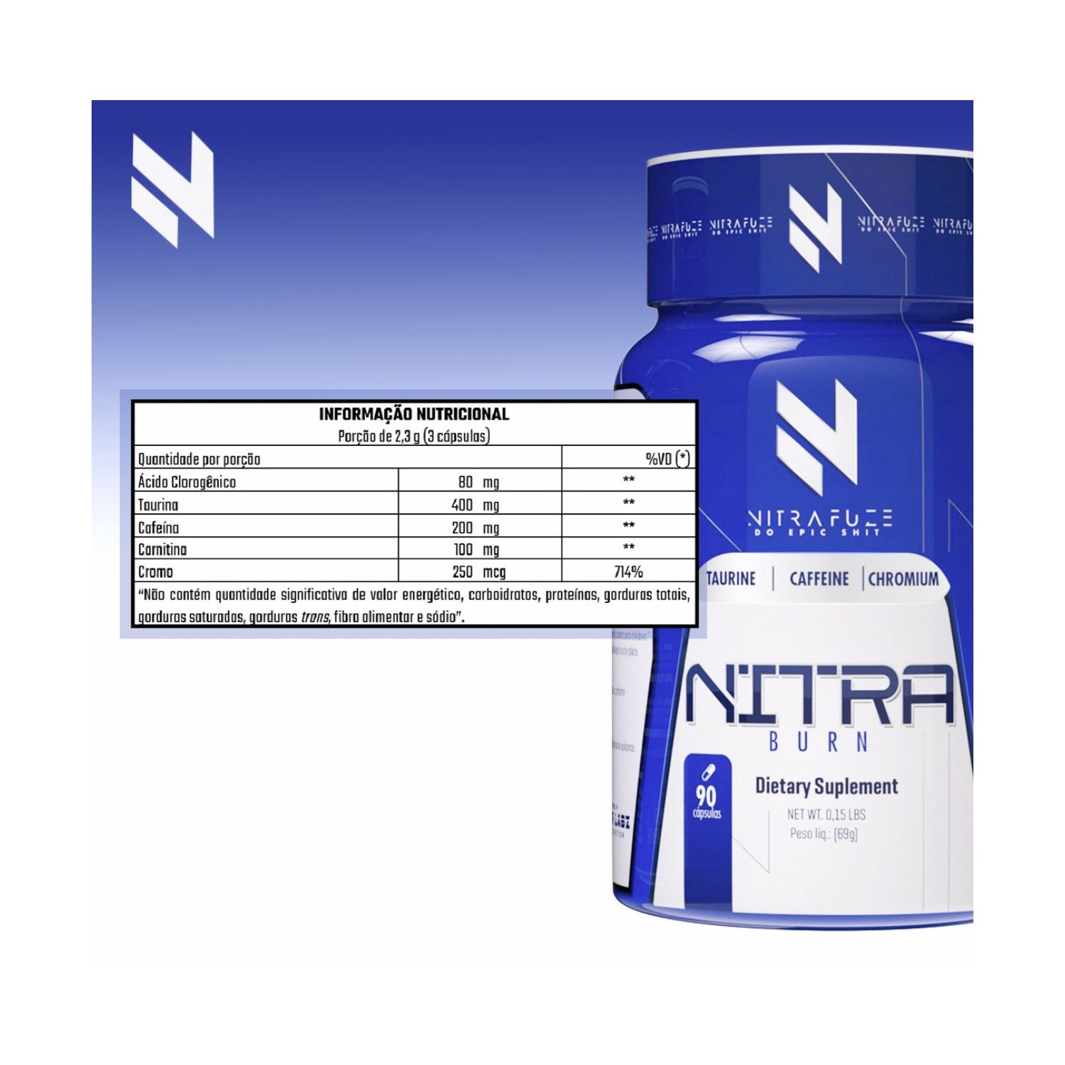 Nitra Burn - 90 Cápsulas - NitraFuze | Whey sig suplementos por assinatura