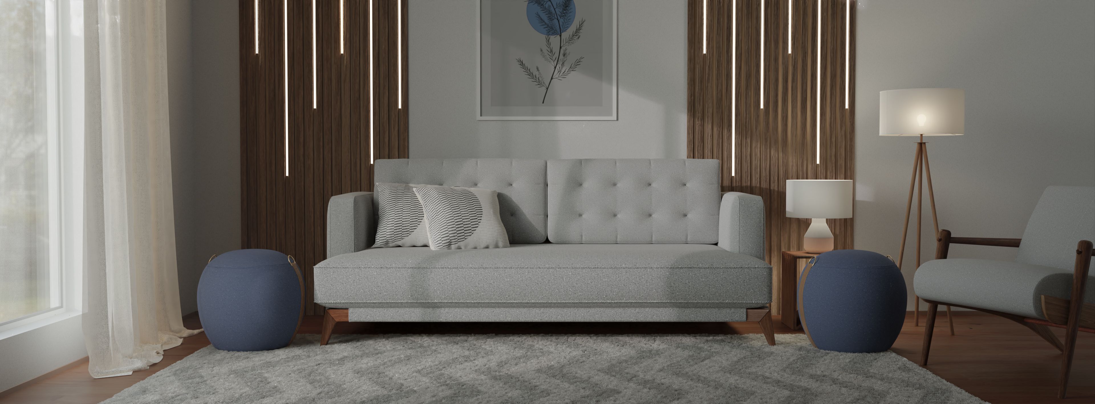 Sofá Elizabeth 3 lugares | Flexform